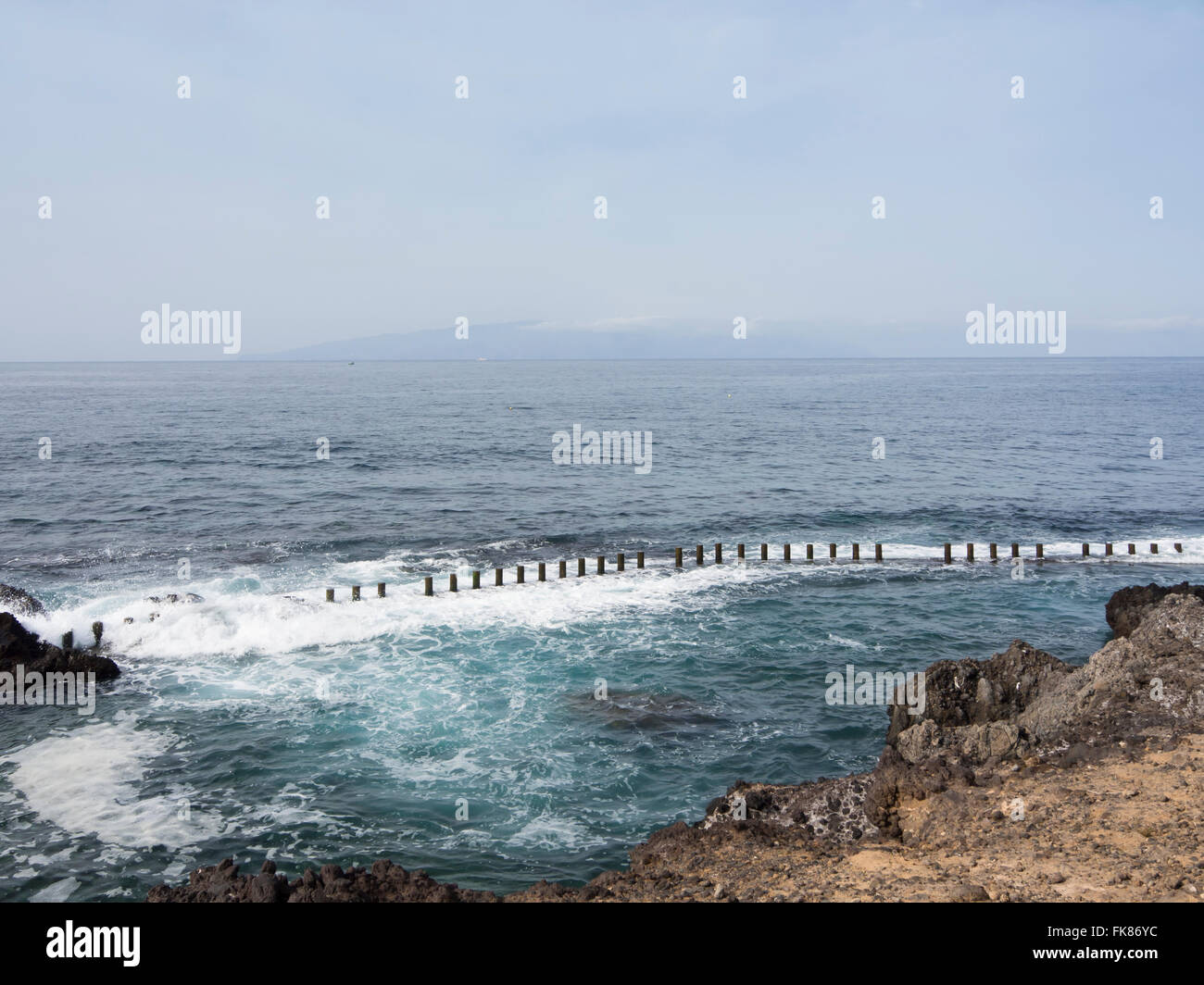 Natural volcanic swimming pools on be hi-res stock photography and ...