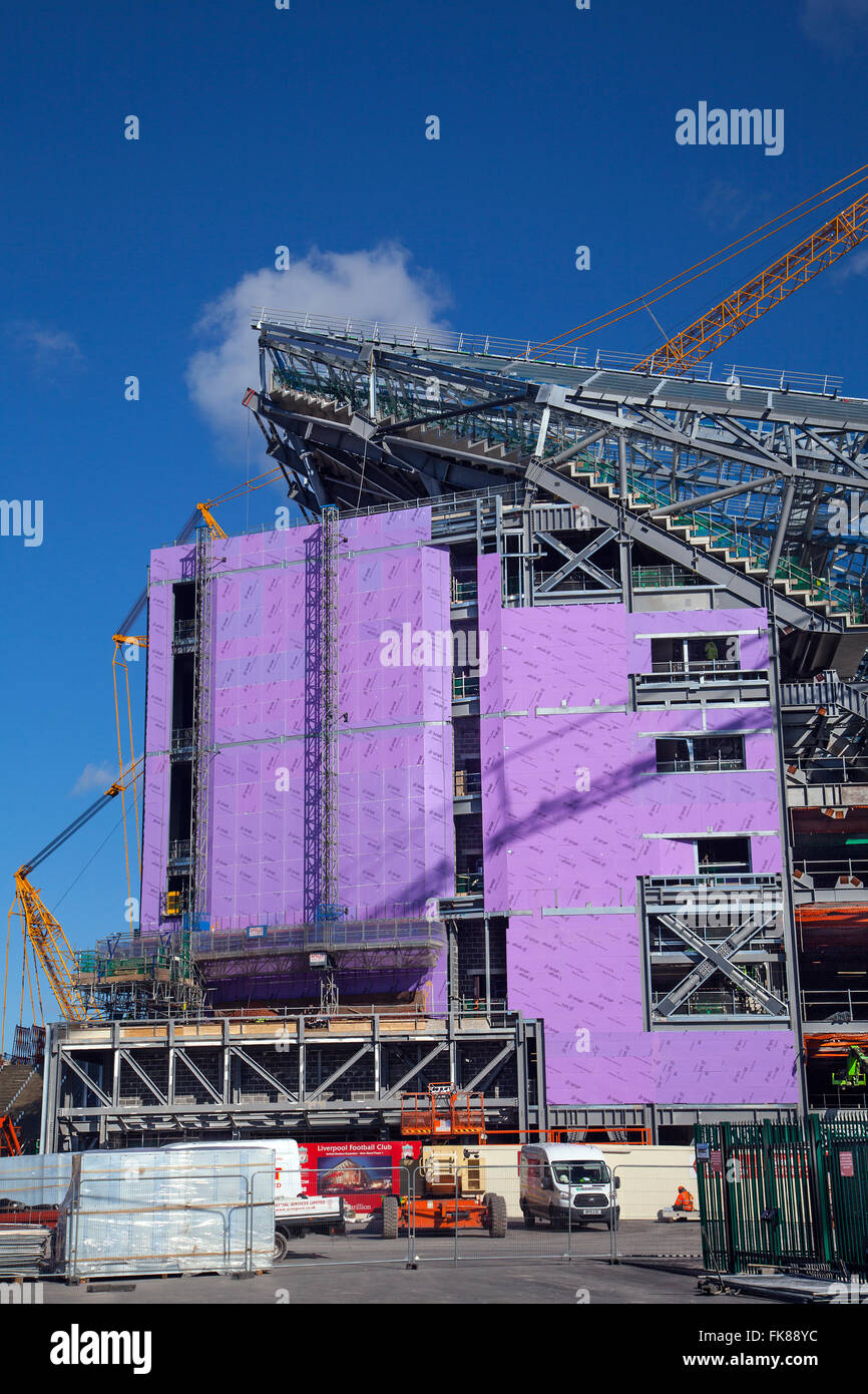 Liverpool FC New Premier League Stadium expansion under construction ...