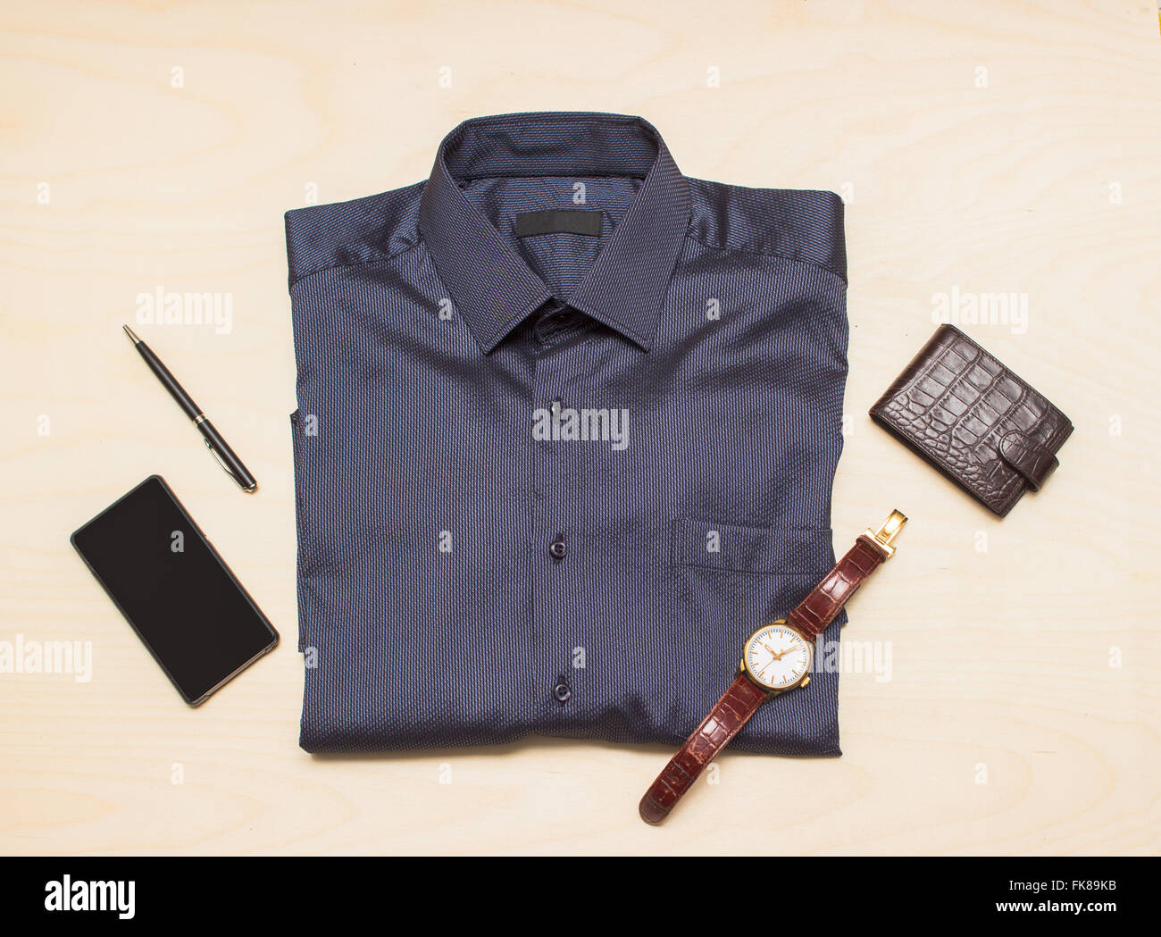 Men's flat lay clothes hi-res stock photography and images - Alamy