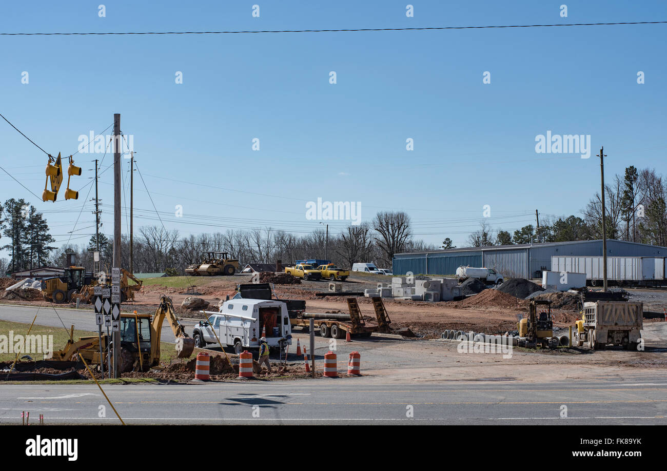 Addition of A New Road With Construction In Progress In North Carolina ...