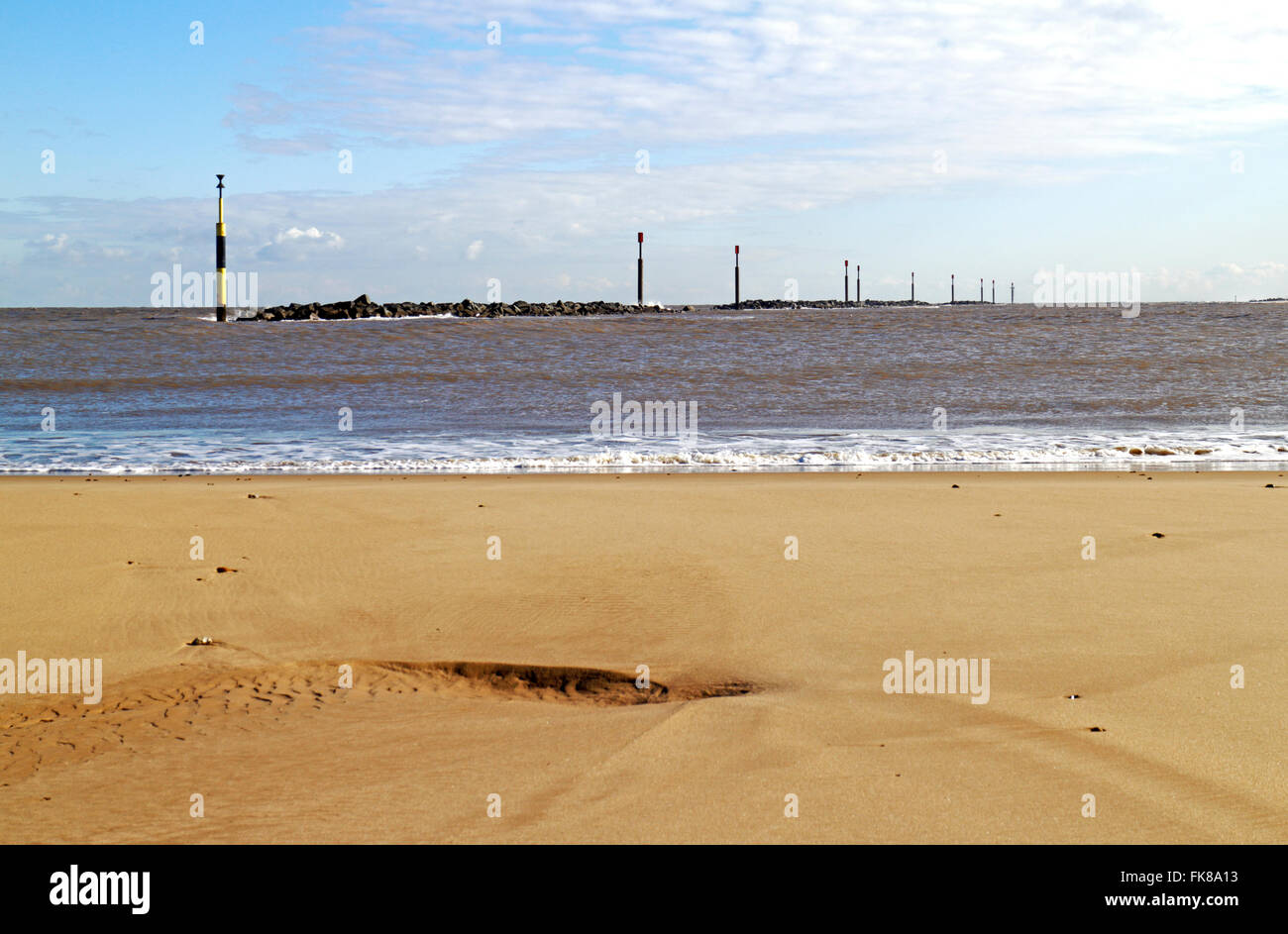 A view of the beach and artificial reefs on the east coast at Sea ...