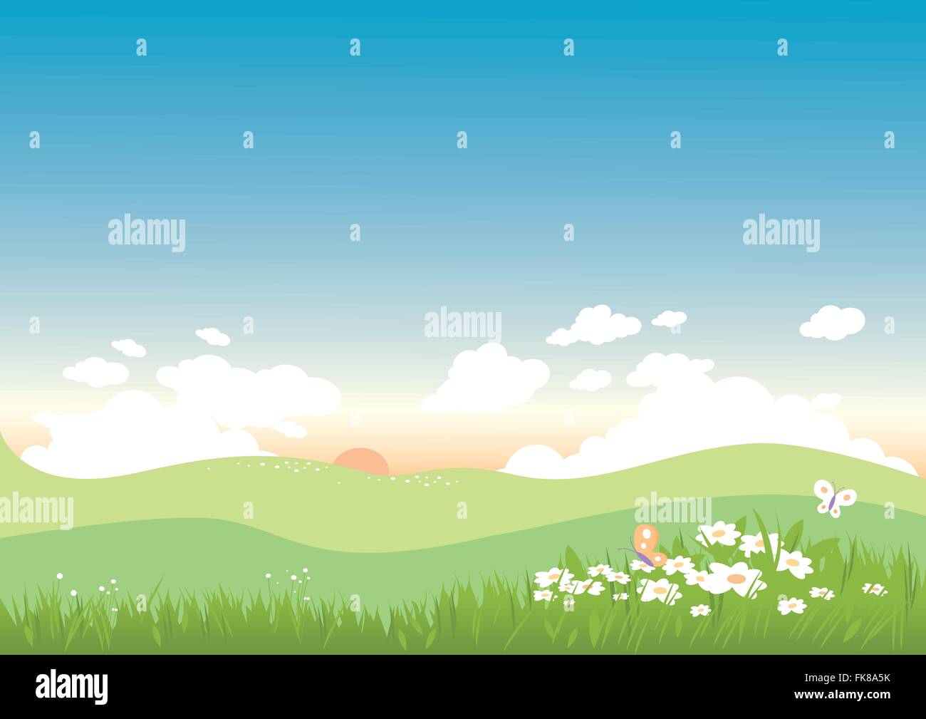 Meadow grass vector vectors hi-res stock photography and images - Alamy