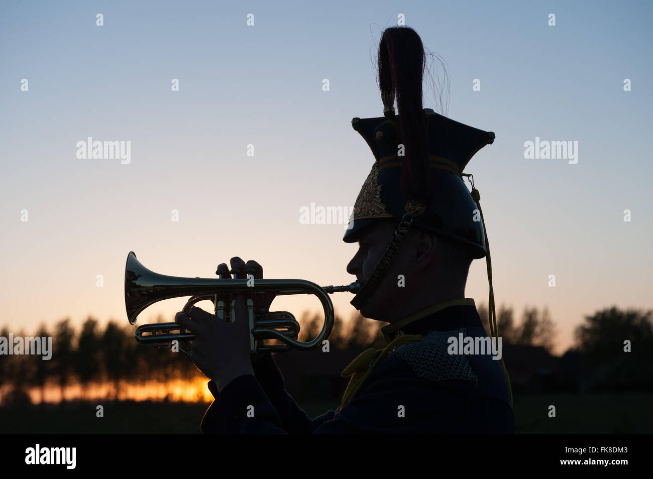 Bugle silhouette hi-res stock photography and images - Alamy