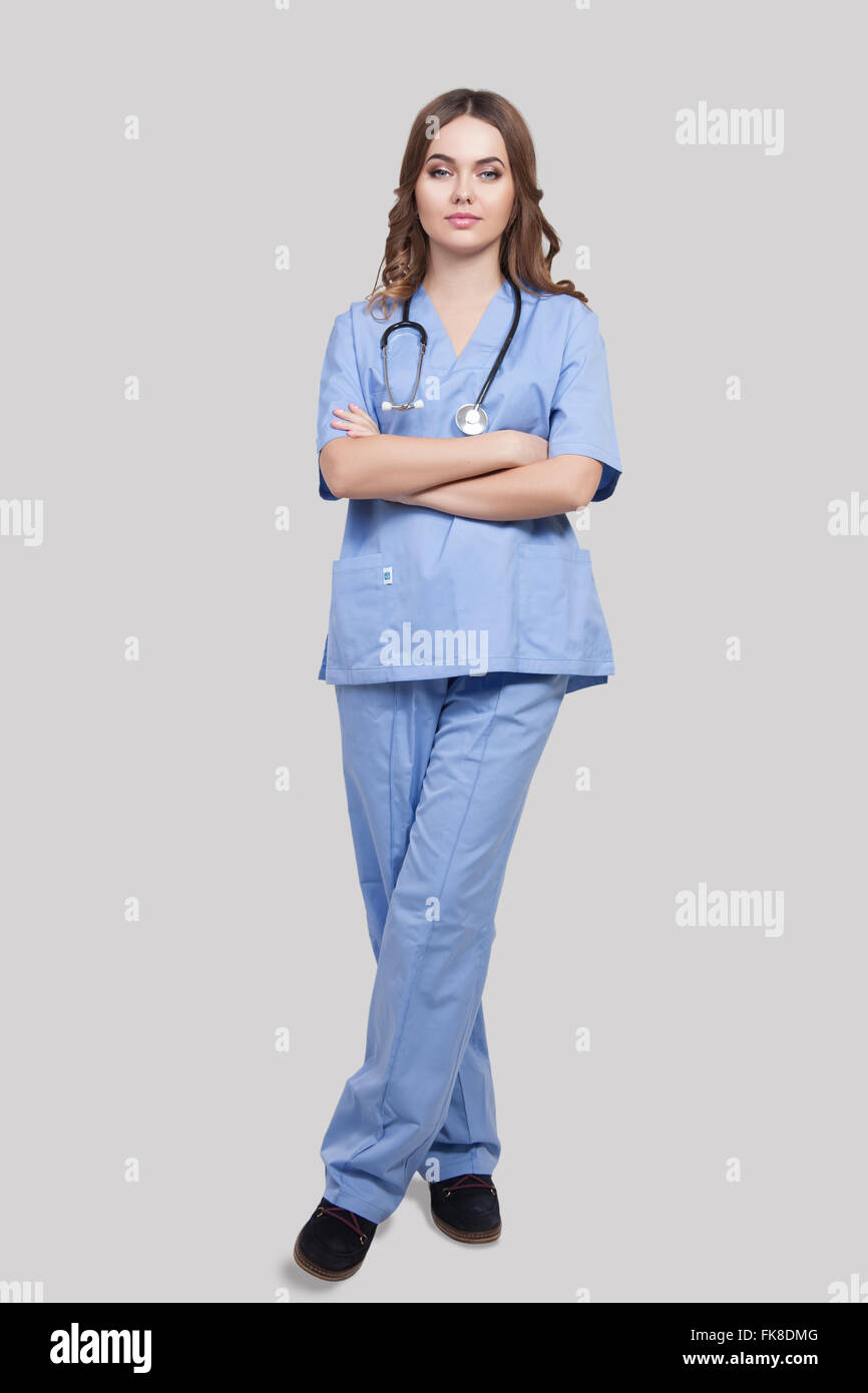 female doctor, kind and attentive doctor, patient examination ...