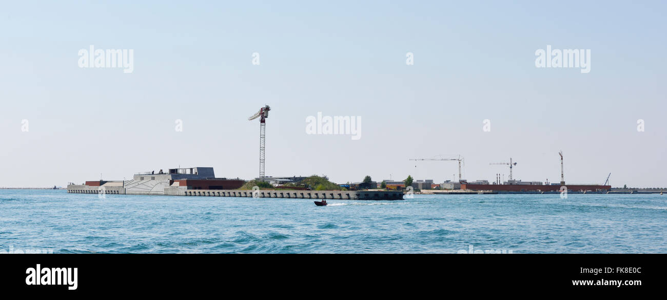 mo.s.e, mose, flood projekt, building site, water, exhaust ...