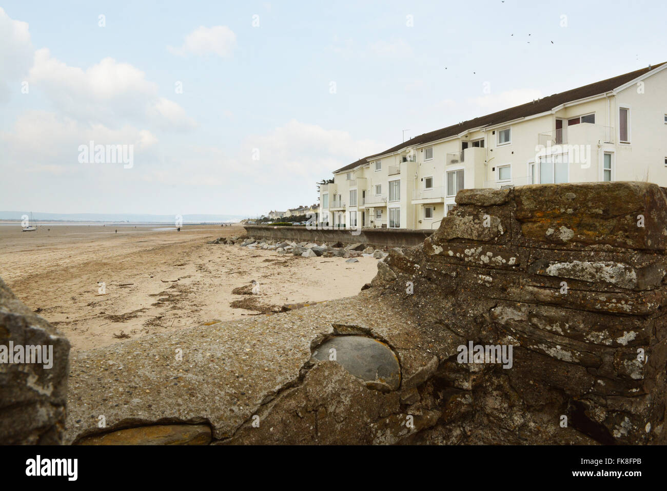Marine Parade Instow North Devon England Beach Scene on a winters day ...