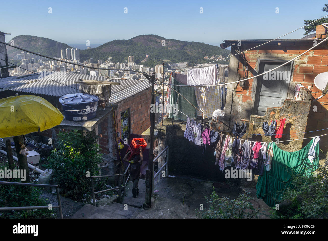 View from apartment buildings in Favela Santa Marta - Botafogo ...