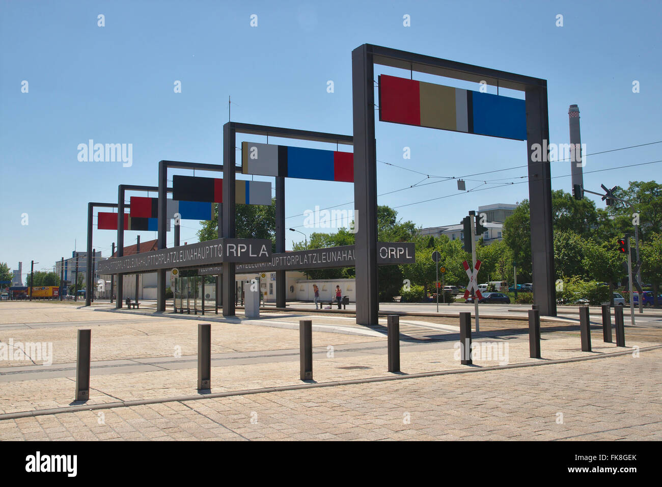 Tram station in Leuna, Germany Stock Photo - Alamy