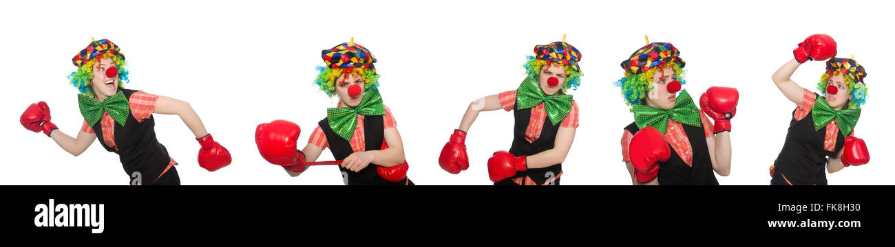 Clown in various poses isolated on white Stock Photo - Alamy