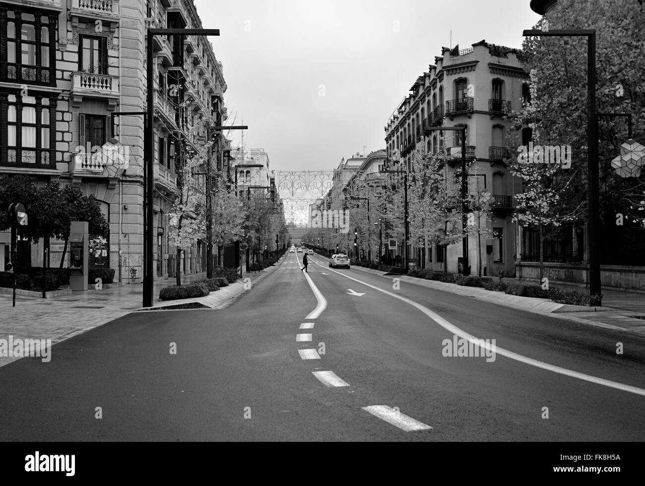 Center of granada Black and White Stock Photos & Images - Alamy