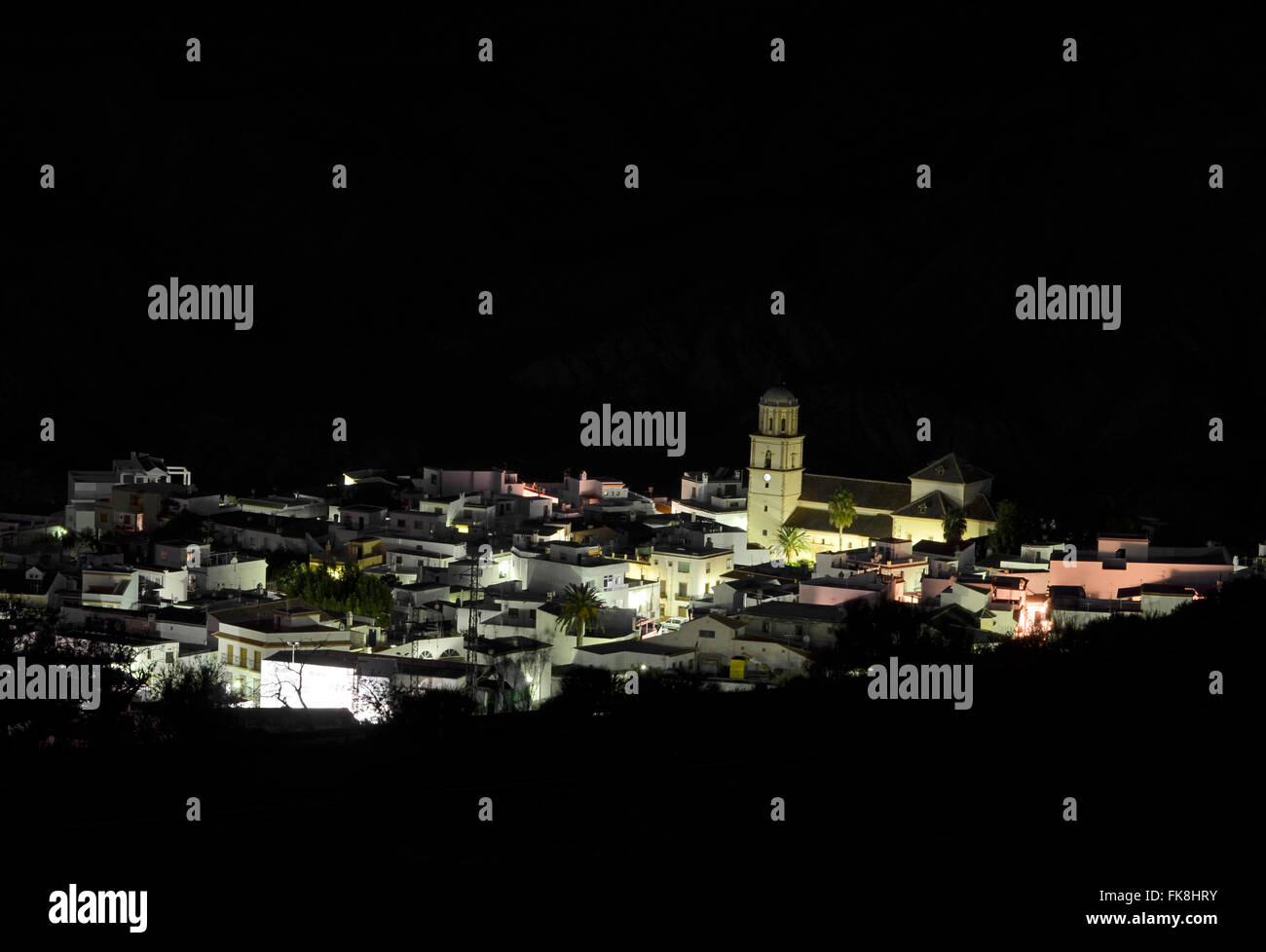 small village in the Alpujarra at night, Andalusia Stock Photo - Alamy