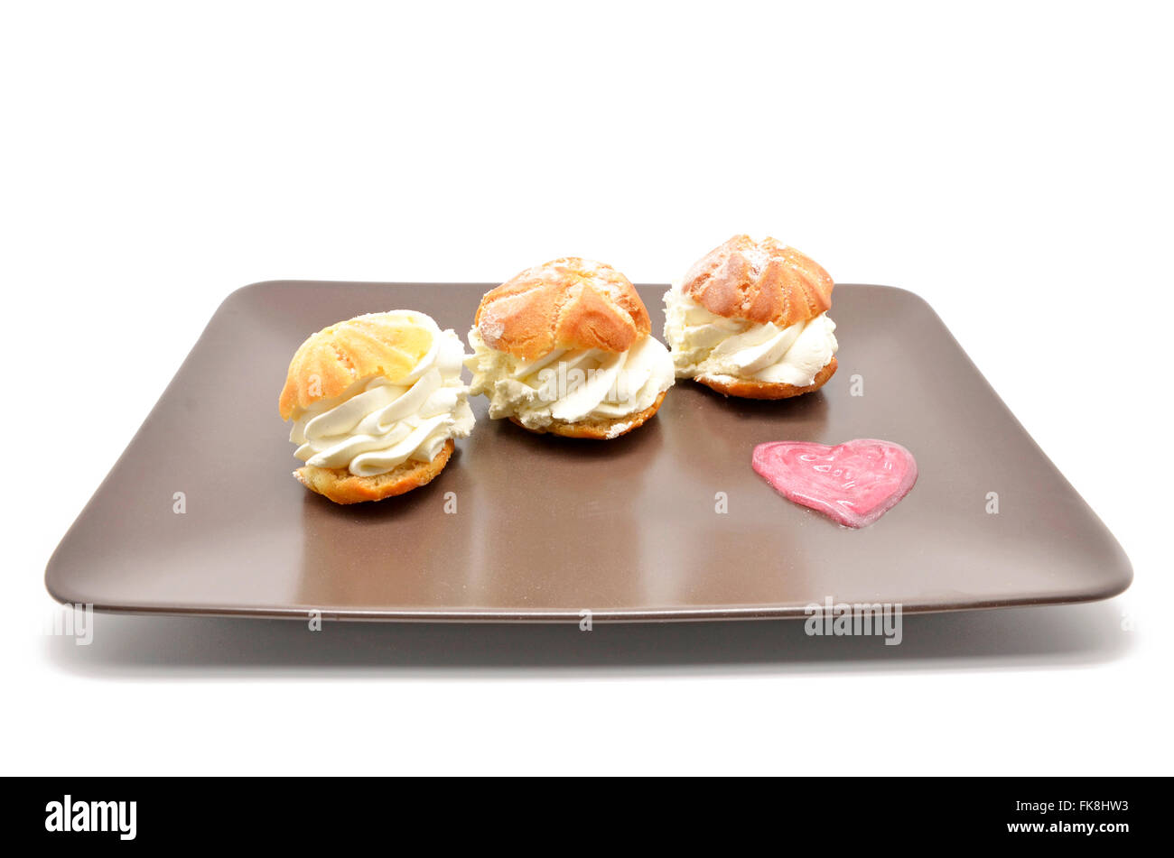 Fresh Cream Puffs Stock Photo - Alamy