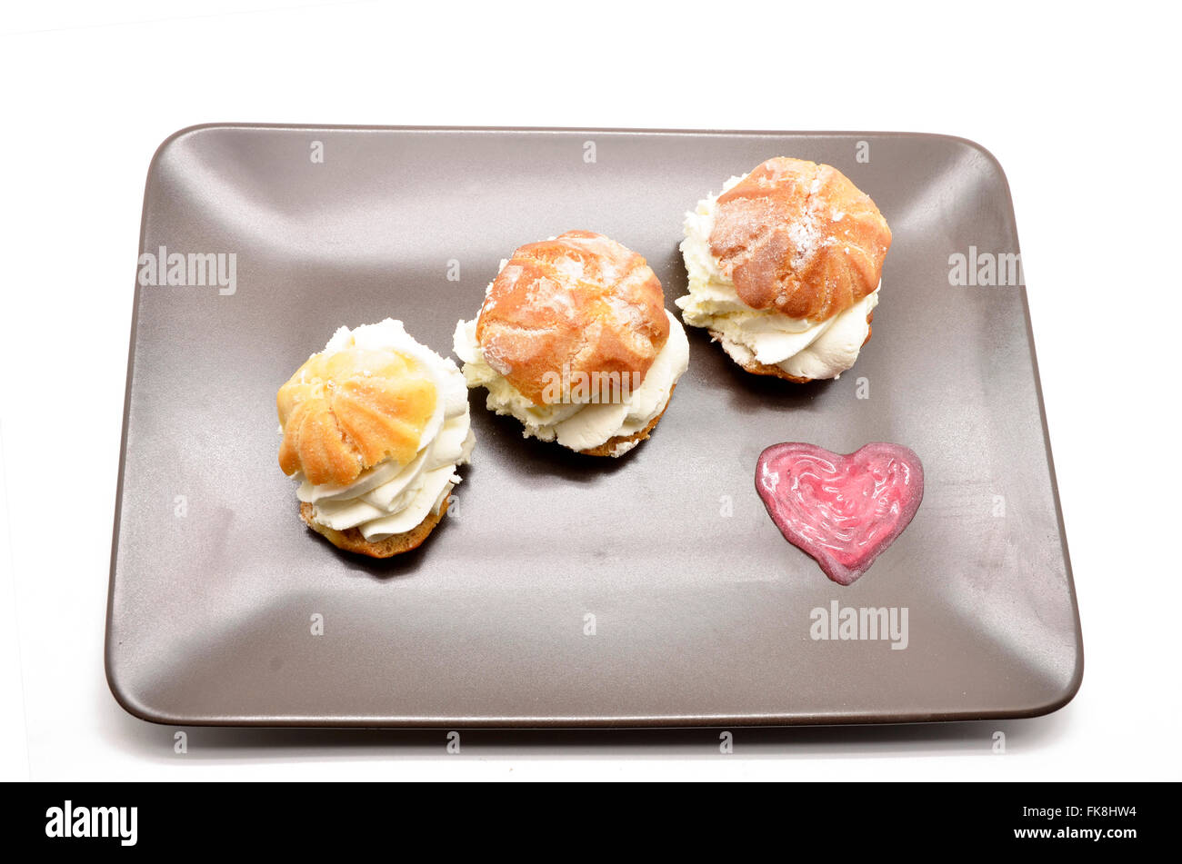Fresh Cream Puffs Stock Photo - Alamy