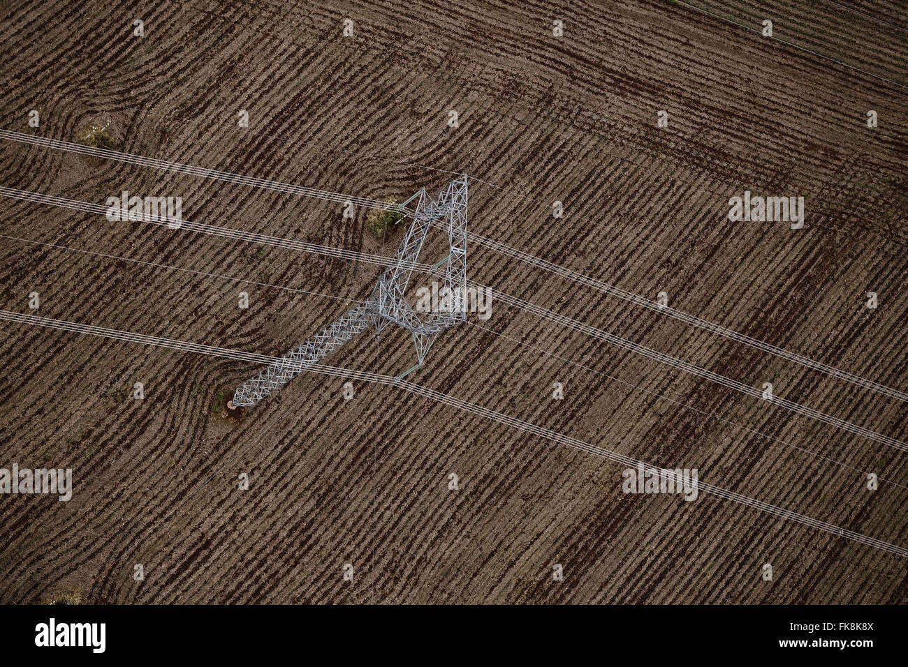 Photo of aerial transmission lines of electric power from Itaipu ...