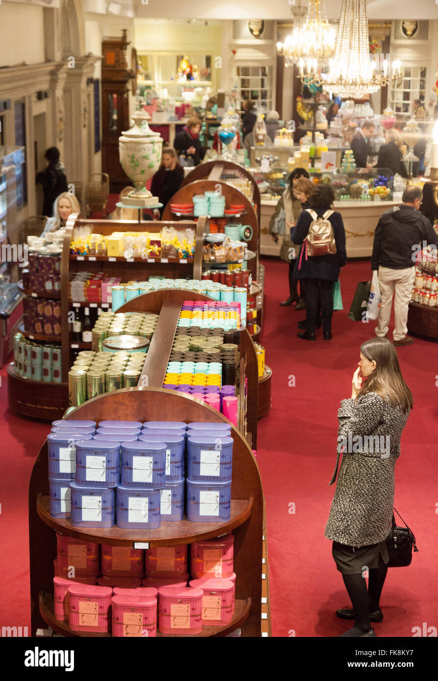Fortnum and Mason department store interior, Piccadilly, London UK ...