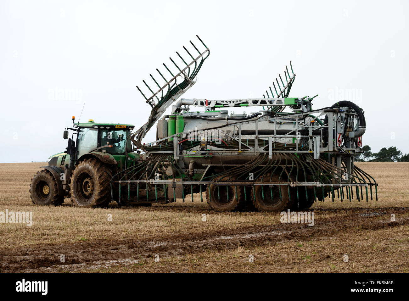 German manufactured Vogelsang liquid manure sprayer Stock Photo - Alamy