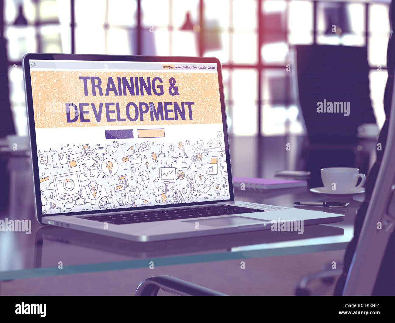 Training and Development Concept on Laptop Screen Stock Photo - Alamy
