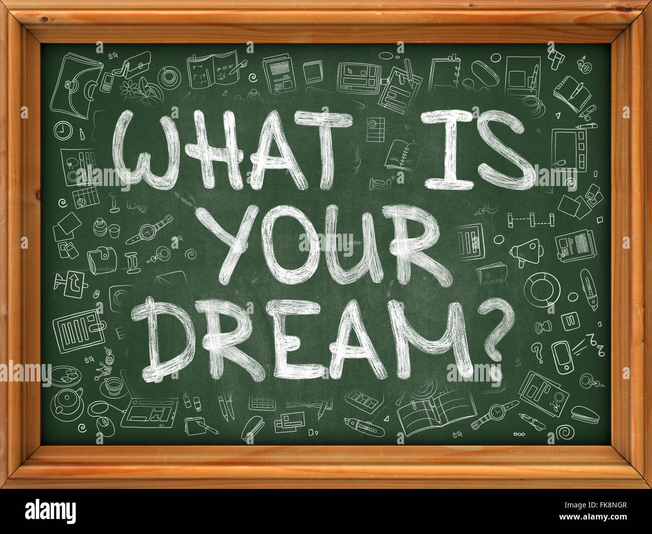 What is Your Dream - Hand Drawn on Green Chalkboard Stock Photo - Alamy