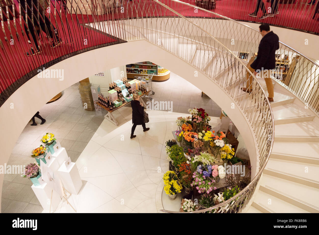 Interior, Fortnum and Mason department store, Piccadilly, London UK ...