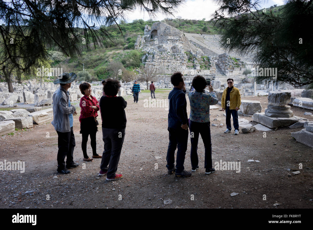 Chinese tourists visit the ancient Greek and Roman periods city of ...