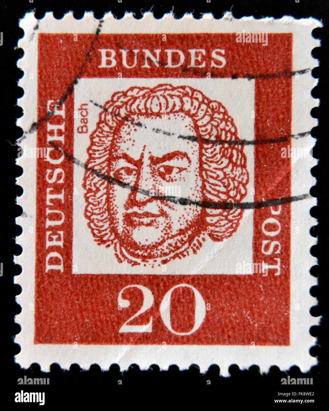 GERMANY - CIRCA 1963: a stamp printed in Germany shows Johann Sebastian ...