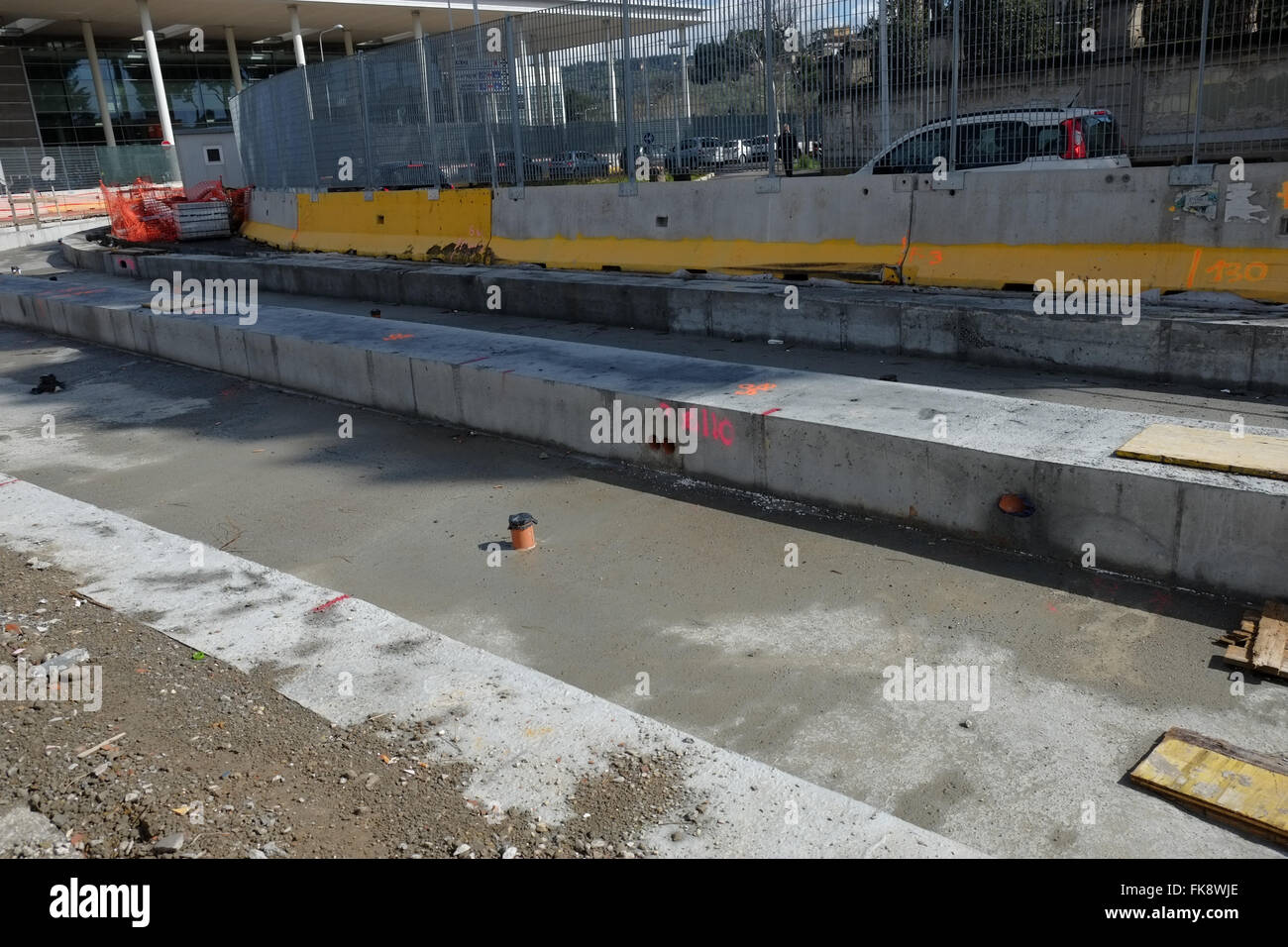 Yard of the new Florence Italy surface train Stock Photo - Alamy