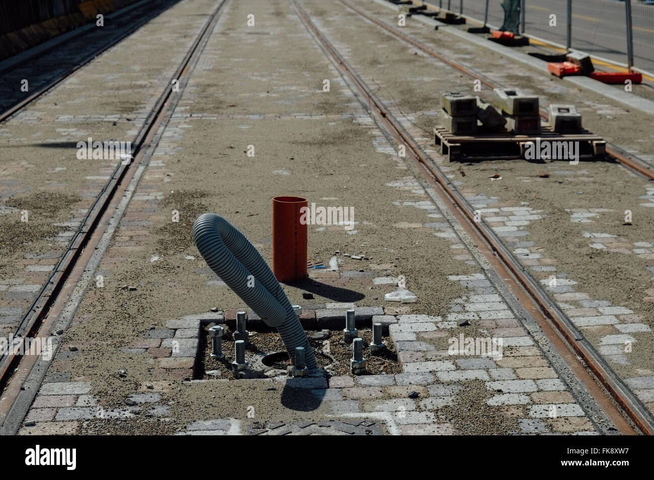 Yard of the new Florence Italy surface train Stock Photo - Alamy