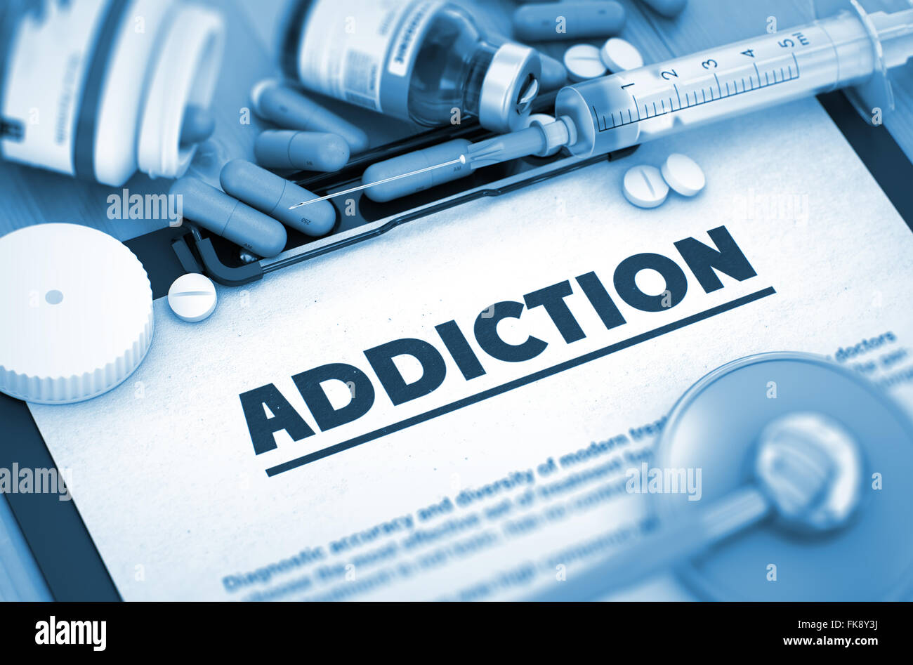Addiction Diagnosis. Medical Concept. 3D Stock Photo - Alamy