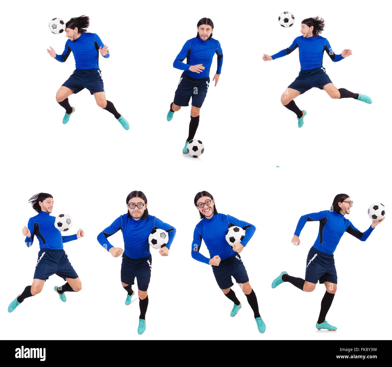 Football player isolated on the white background Stock Photo - Alamy