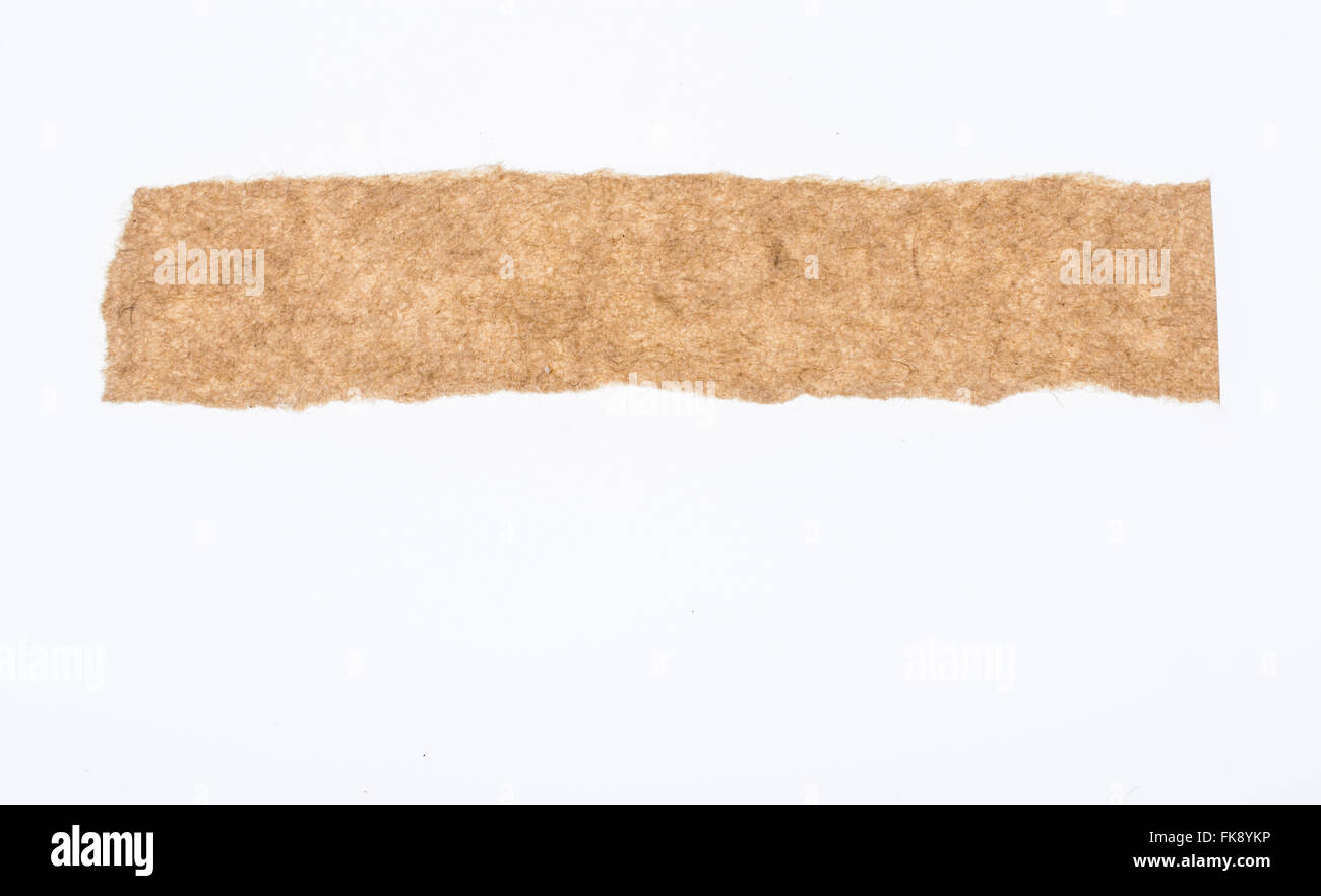 a piece of brown blank torn note paper Stock Photo - Alamy