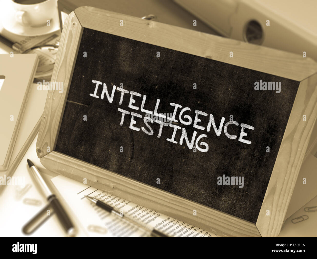 Intelligence Testing - Chalkboard with Hand Drawn Text Stock Photo - Alamy