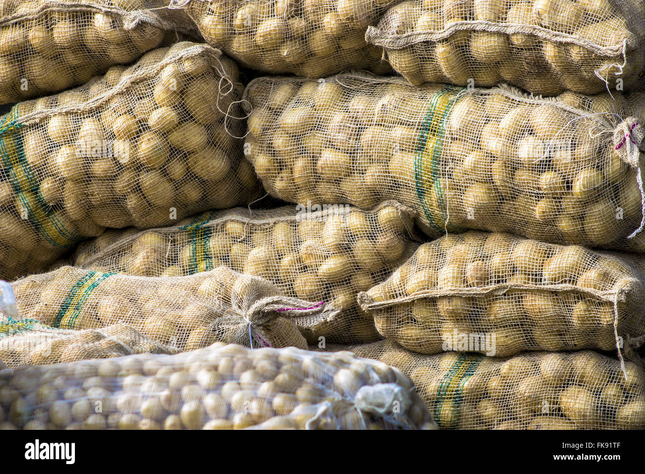 Stack of sacks hi-res stock photography and images - Alamy