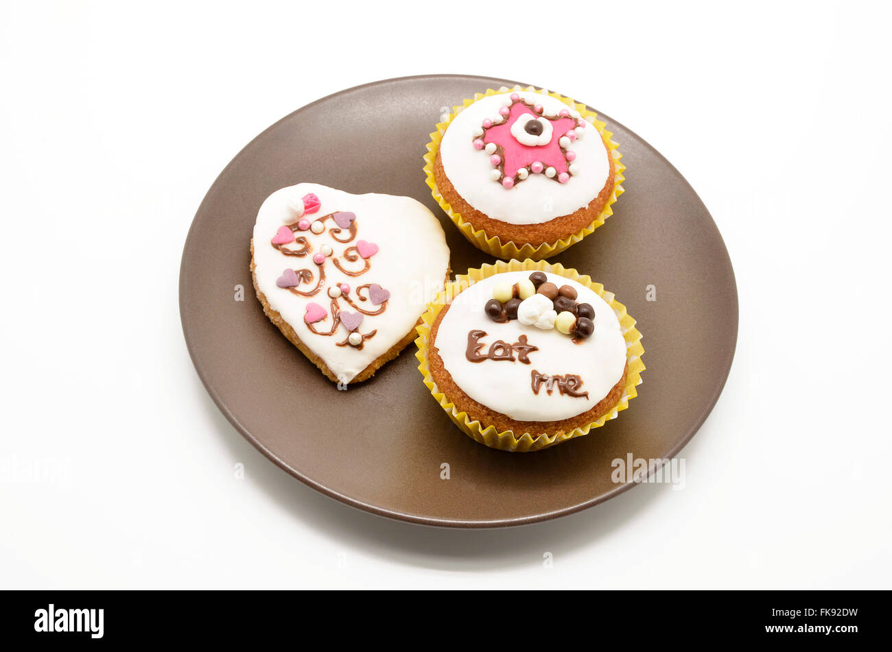 Plate with different cakes Stock Photo - Alamy