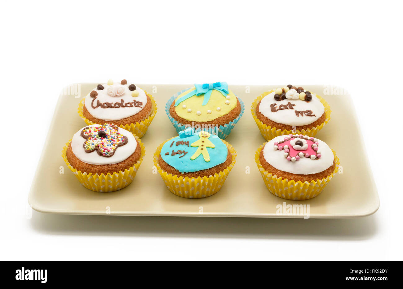 Plate with different cakes Stock Photo - Alamy