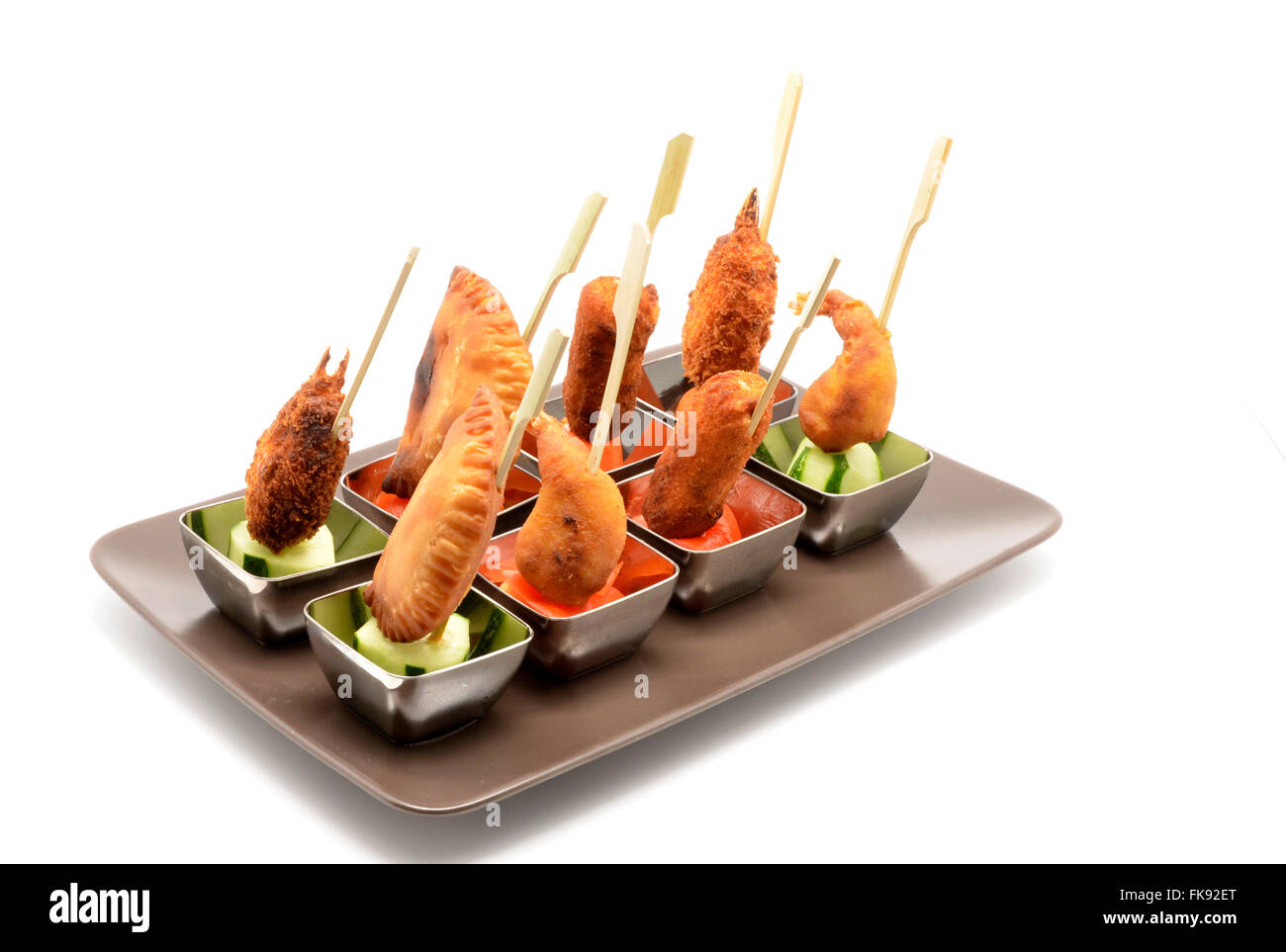 Selection of pinchos Stock Photo - Alamy