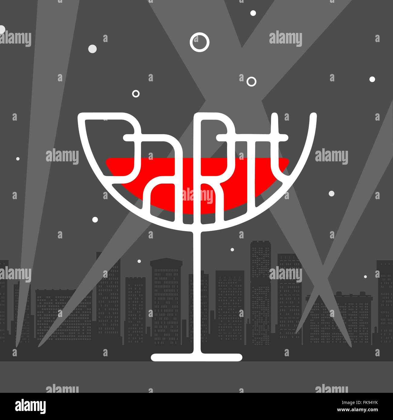 Cocktail party invitation card Stock Vector Images - Alamy