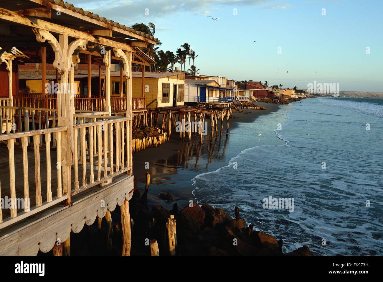 Traditional house - Beach in COLAN. Department of Piura .PERU Stock ...
