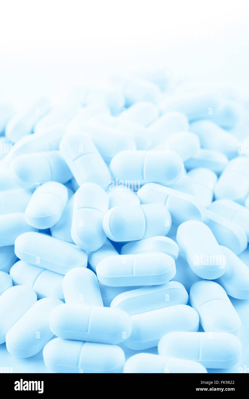 Pile of tablets closeup Stock Photo - Alamy