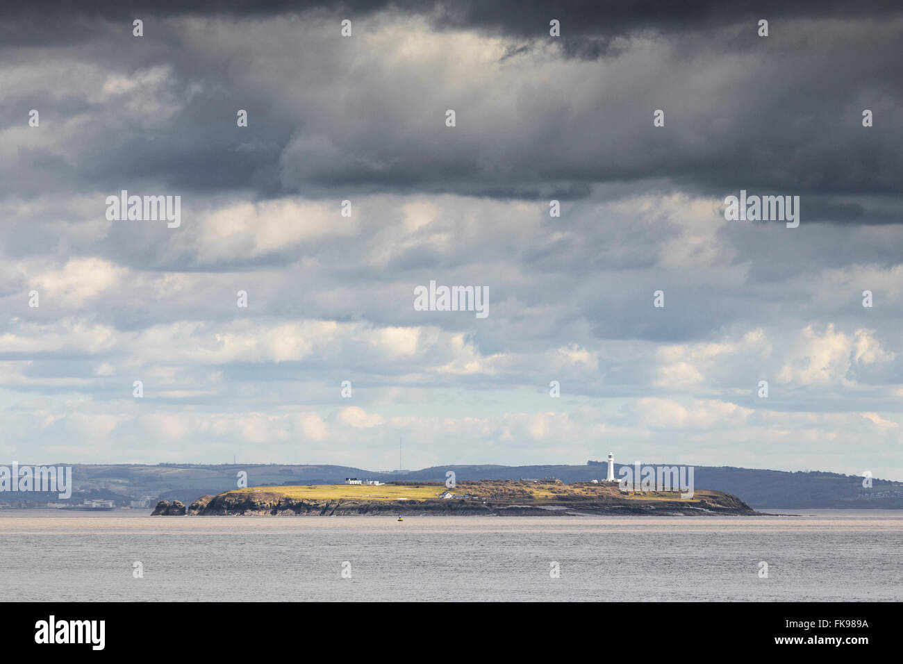 Flat Holm Island in the Bristol Channel, UK Stock Photo - Alamy