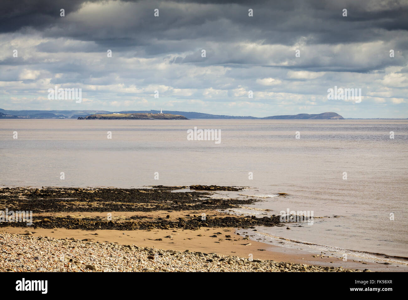Flat Holm Island taken from Ball Bay, Sully in the Vale of Glamorgan ...