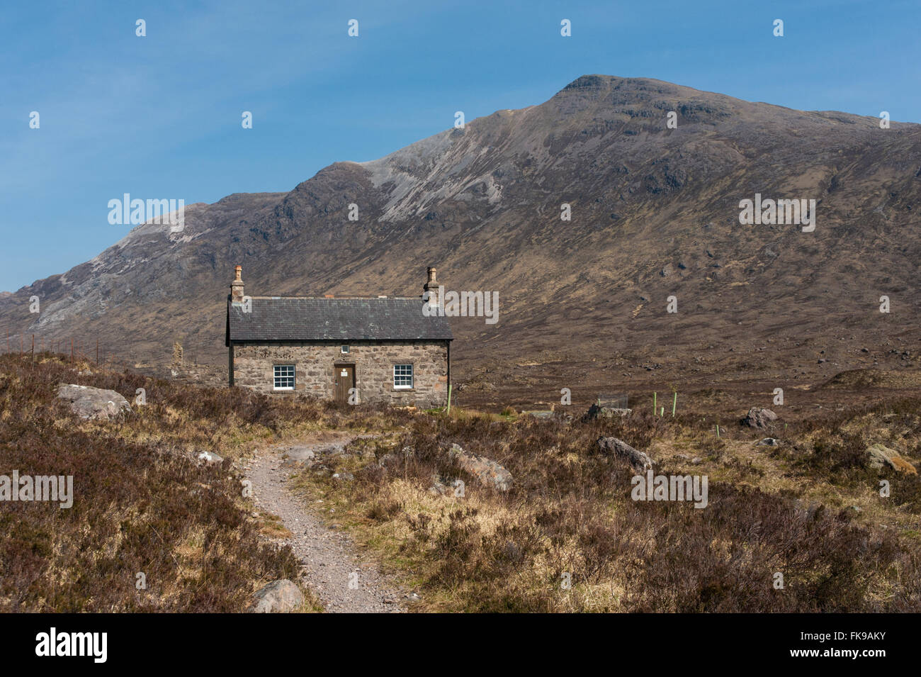 Coire Fionnaraich Bothy near Coulags Strath Carron Stock Photo - Alamy