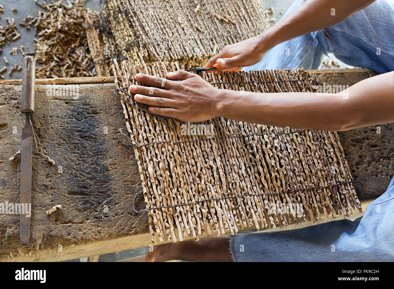 Crafts with straw Pataua - common palm in the Amazon - bataua ...