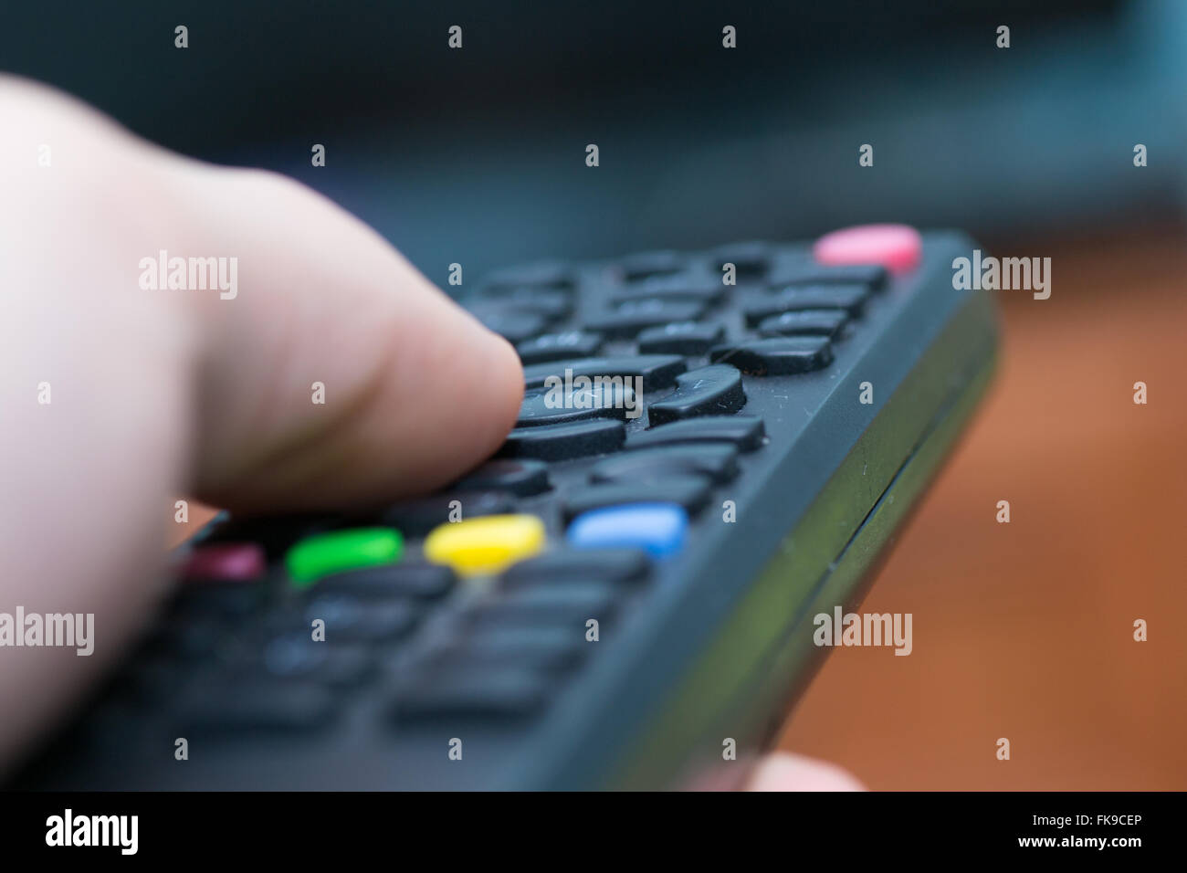 tv remote control television watching screen device Stock Photo - Alamy