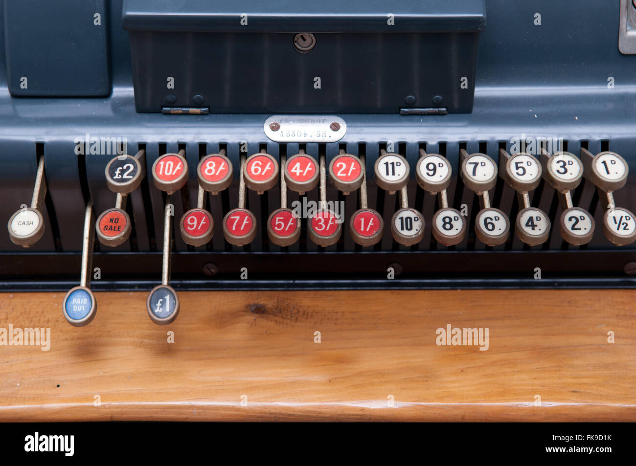 Close up of keys on a vintage cash register Stock Photo - Alamy
