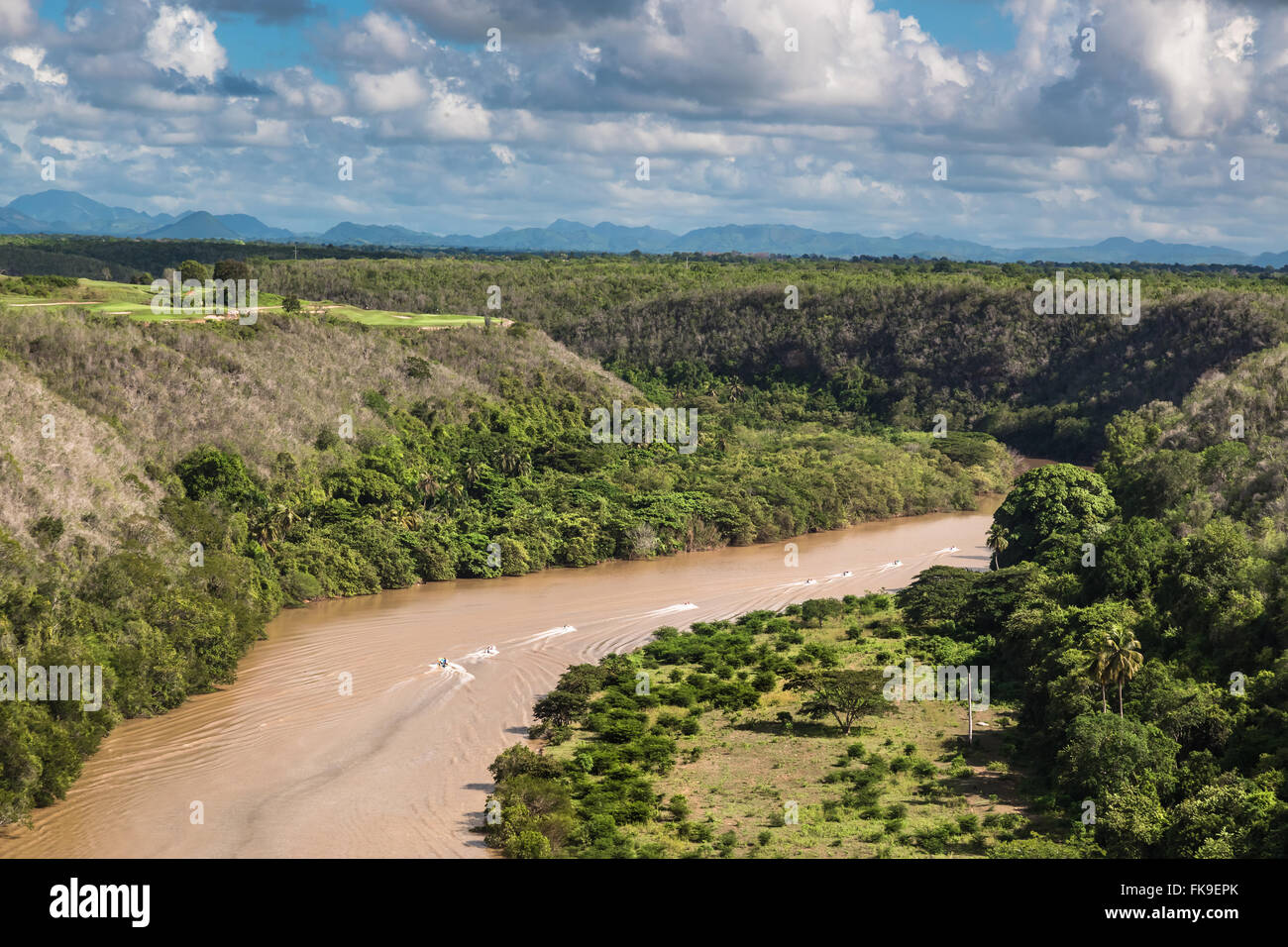 Tropical river Chavon, Dominican Republic. top view Stock Photo - Alamy