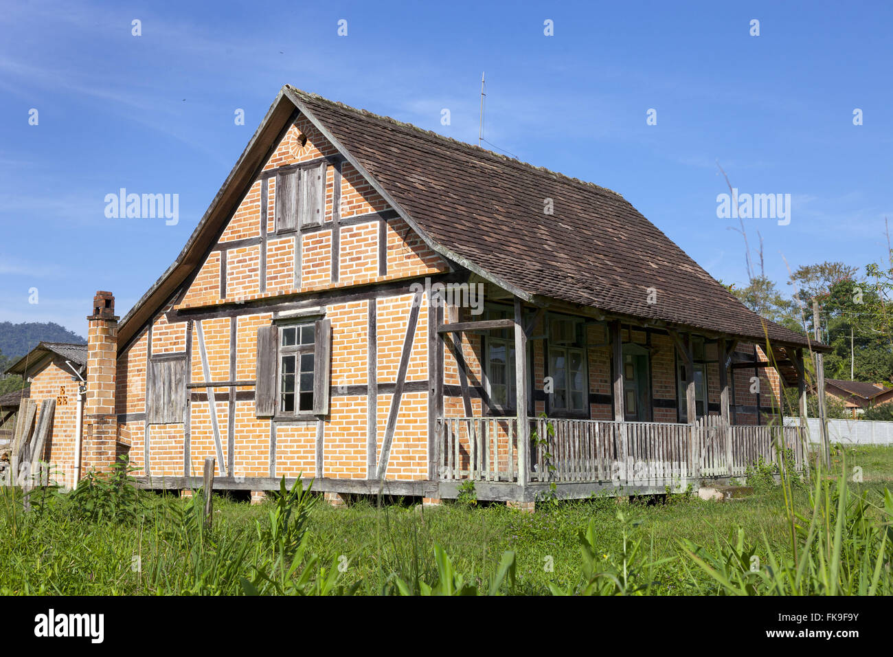 Half-timbered house in the rural municipality of German colonization ...