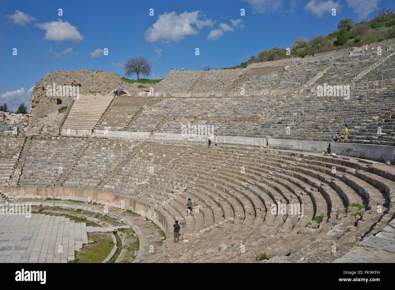 Amphitheatre at the ancient Greek and Roman periods city of Ephesus in ...
