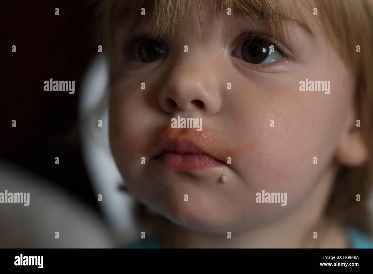 Girl face after eating chocolate hi-res stock photography and images ...
