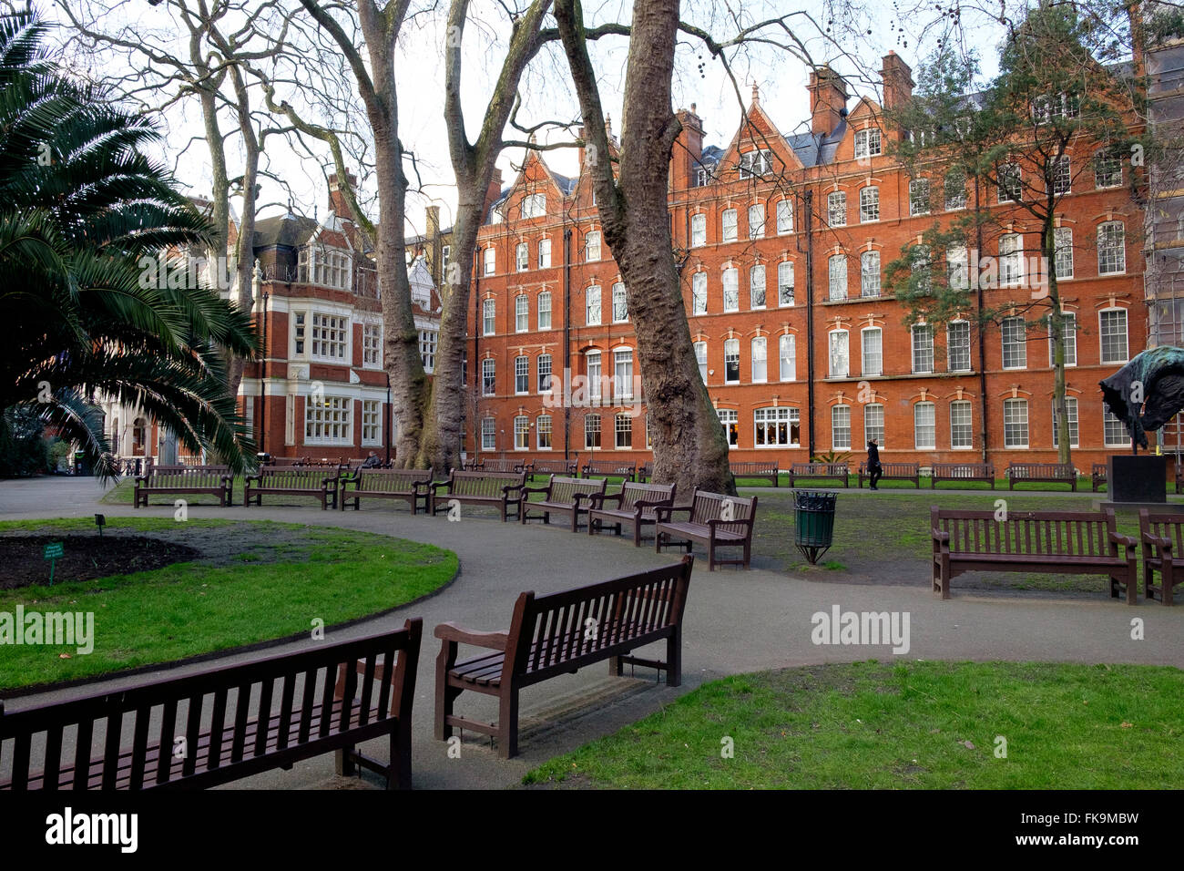 London, UK - 24 February 2016: Mount Street Gardens - a public garden ...