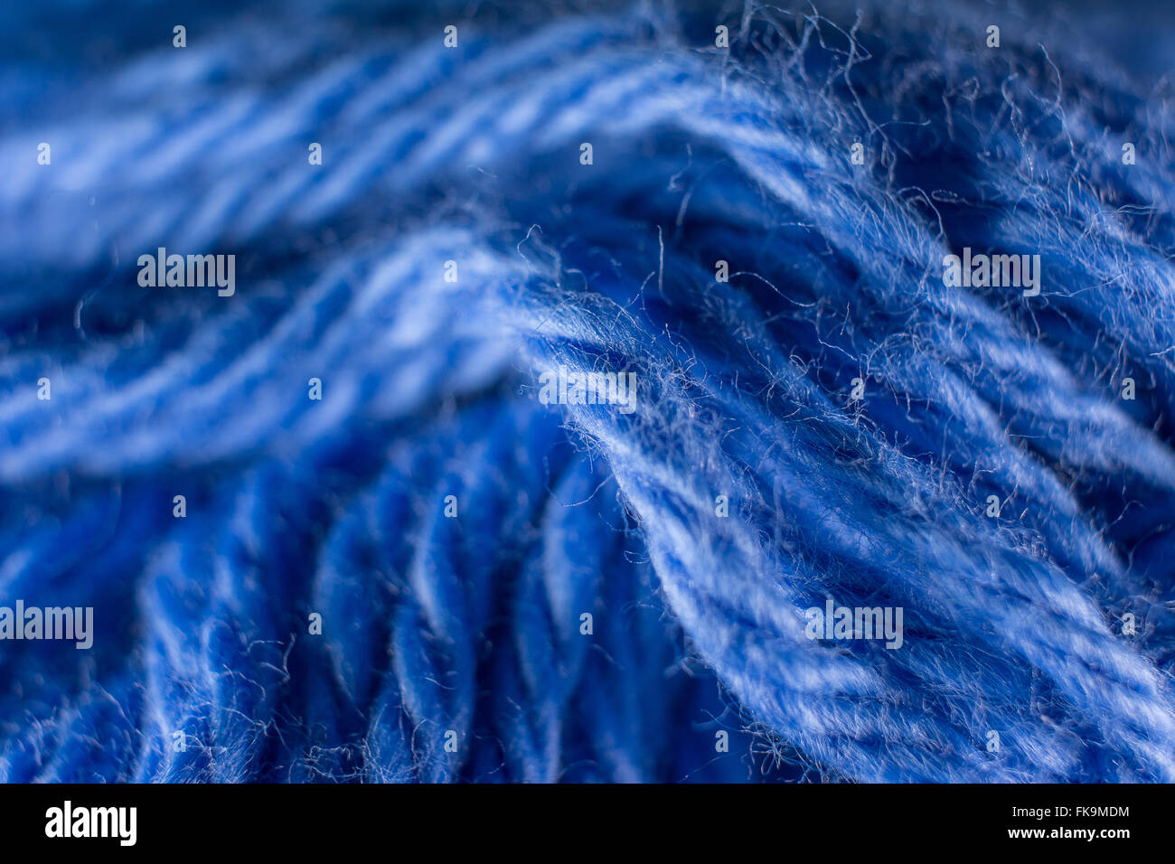 Macro Close Up Blue Yarn Wool Texture Background Stock Photo - Alamy